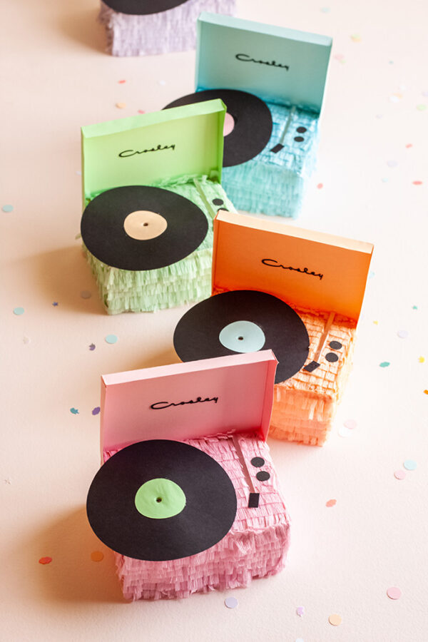 Suitcase Record Player Piñatas | Handmade Charlotte