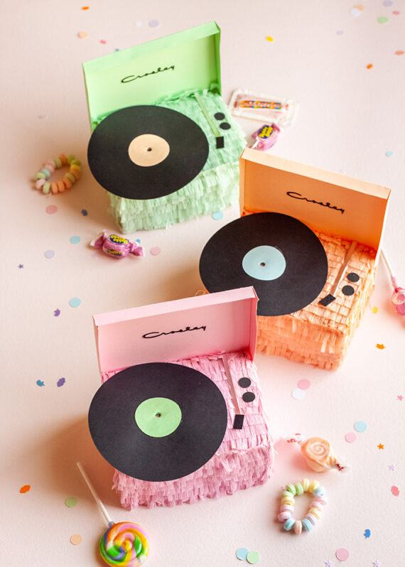Suitcase Record Player Piñatas | Handmade Charlotte