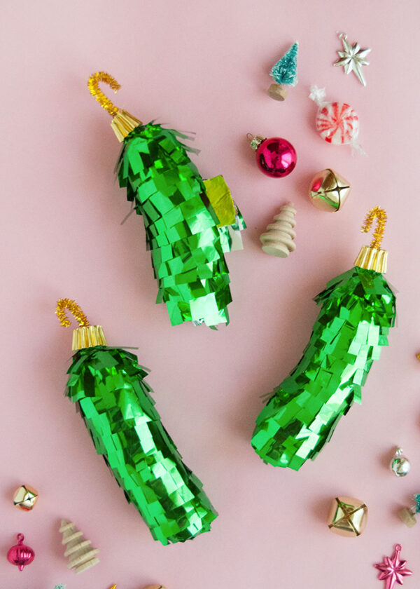Christmas Pickle Ornament Piñatas | Handmade Charlotte