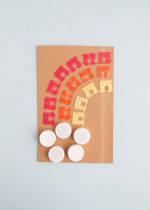 Recycled Bread Tag Rainbow Art | Handmade Charlotte